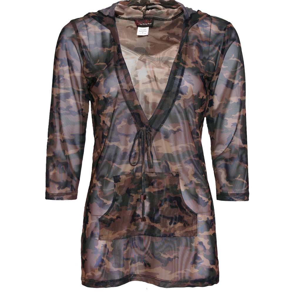 Inspired Activewear | Gym Coverup Stretch Camouflage Mesh | Gym Girl